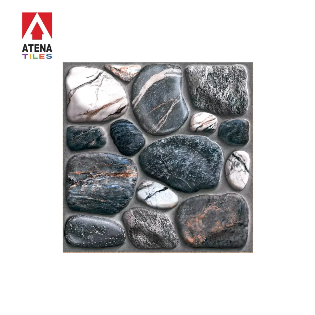 Keramik Lantai Best Stone Dark Black 40x40 – Warna Hitam Batu Alam ...