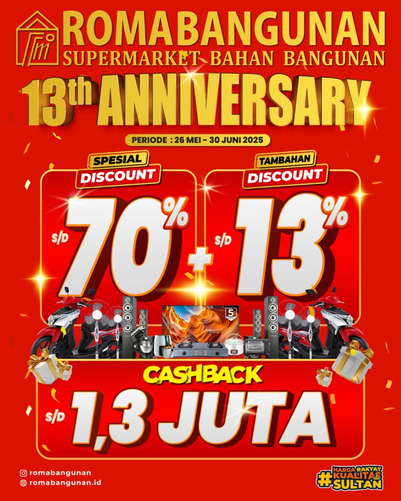 ROMA BANGUNAN 13th ANNIVERSARY! - Roma Bangunan