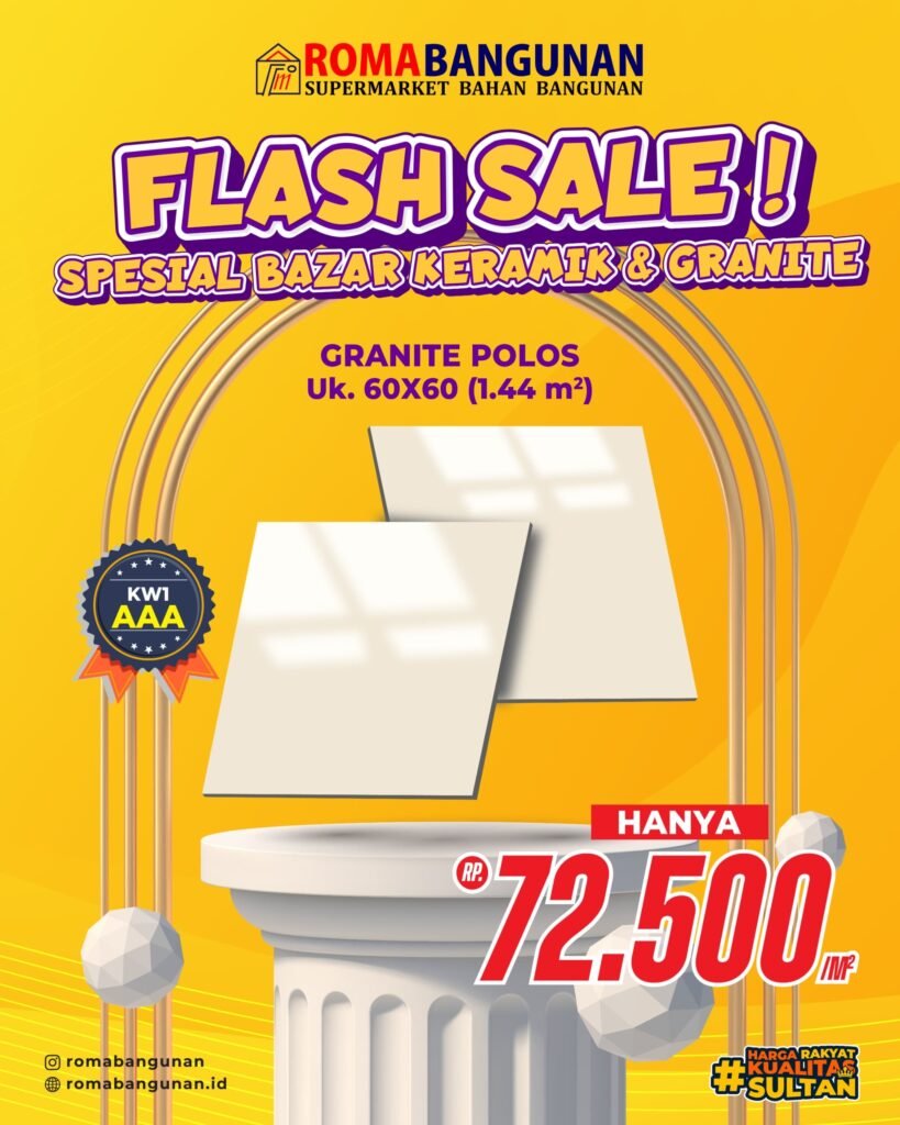 FLASH SALE SPESIAL ROMA BANGUNAN! - Roma Bangunan