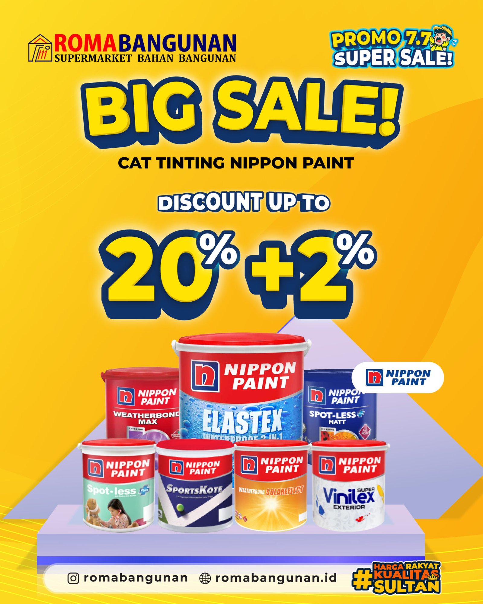 PROMO 7.7 SUPER SALE ROMA BANGUNAN - Roma Bangunan